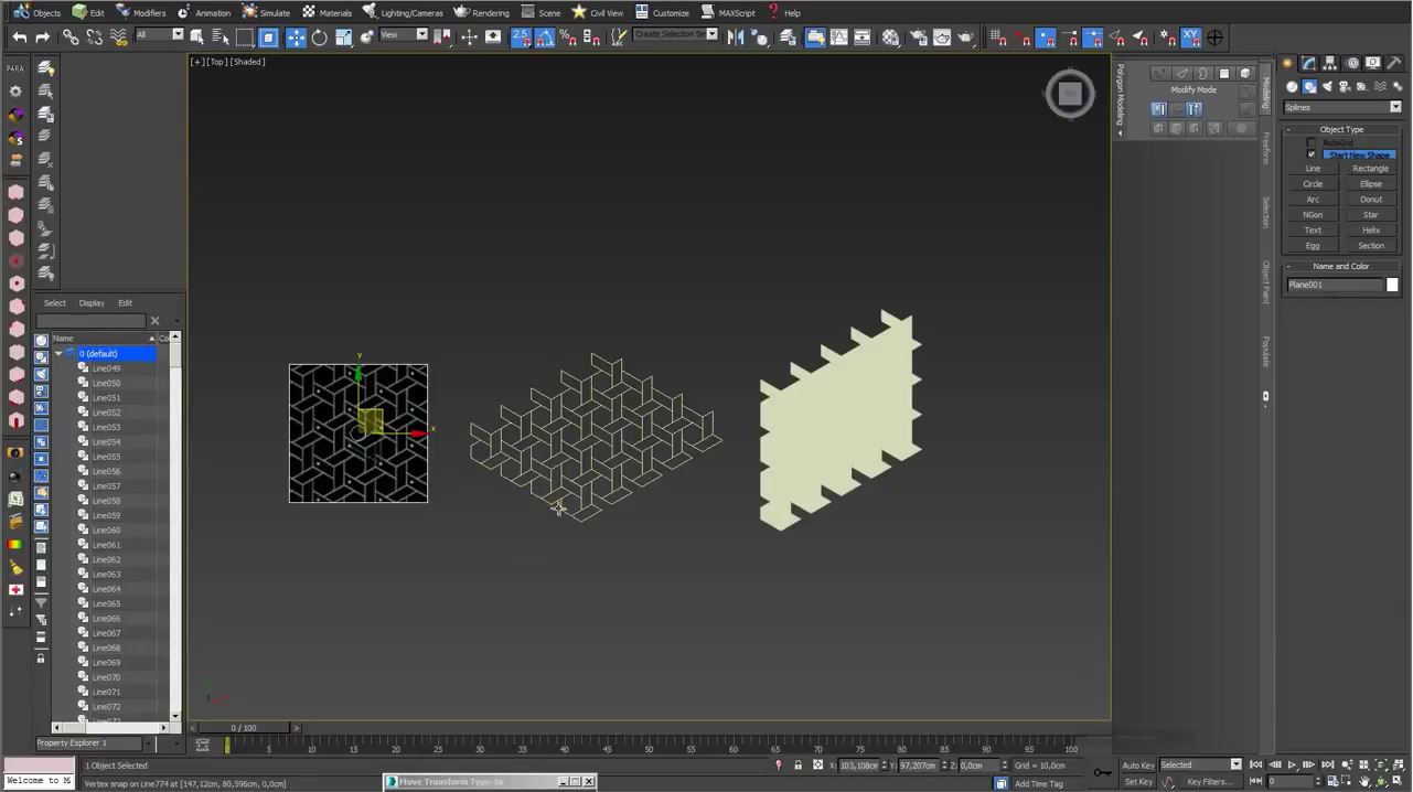 Designstrategies - DE1: Redraw pattern in 3ds max