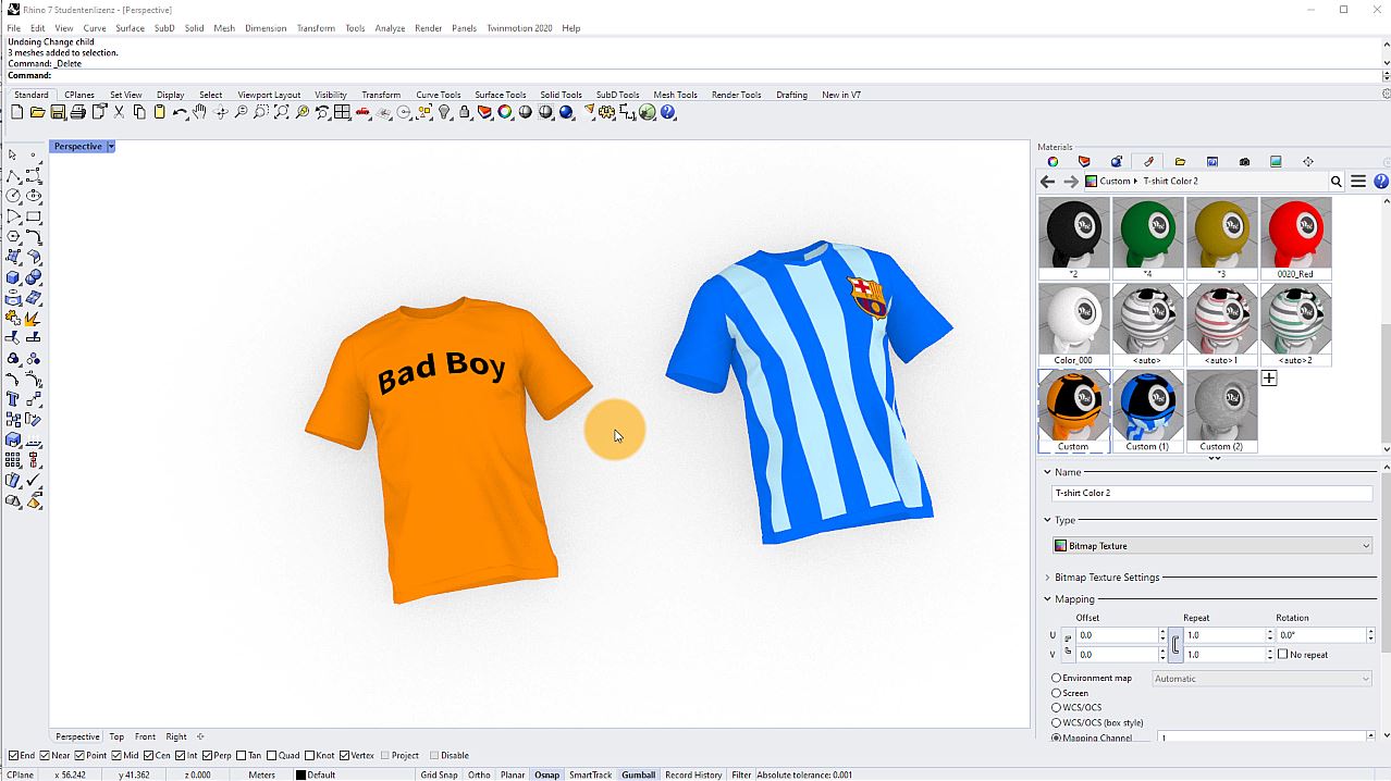 Designstrategies Rhino 3d How To Modify Textures Of Imported 3d Objects 6656