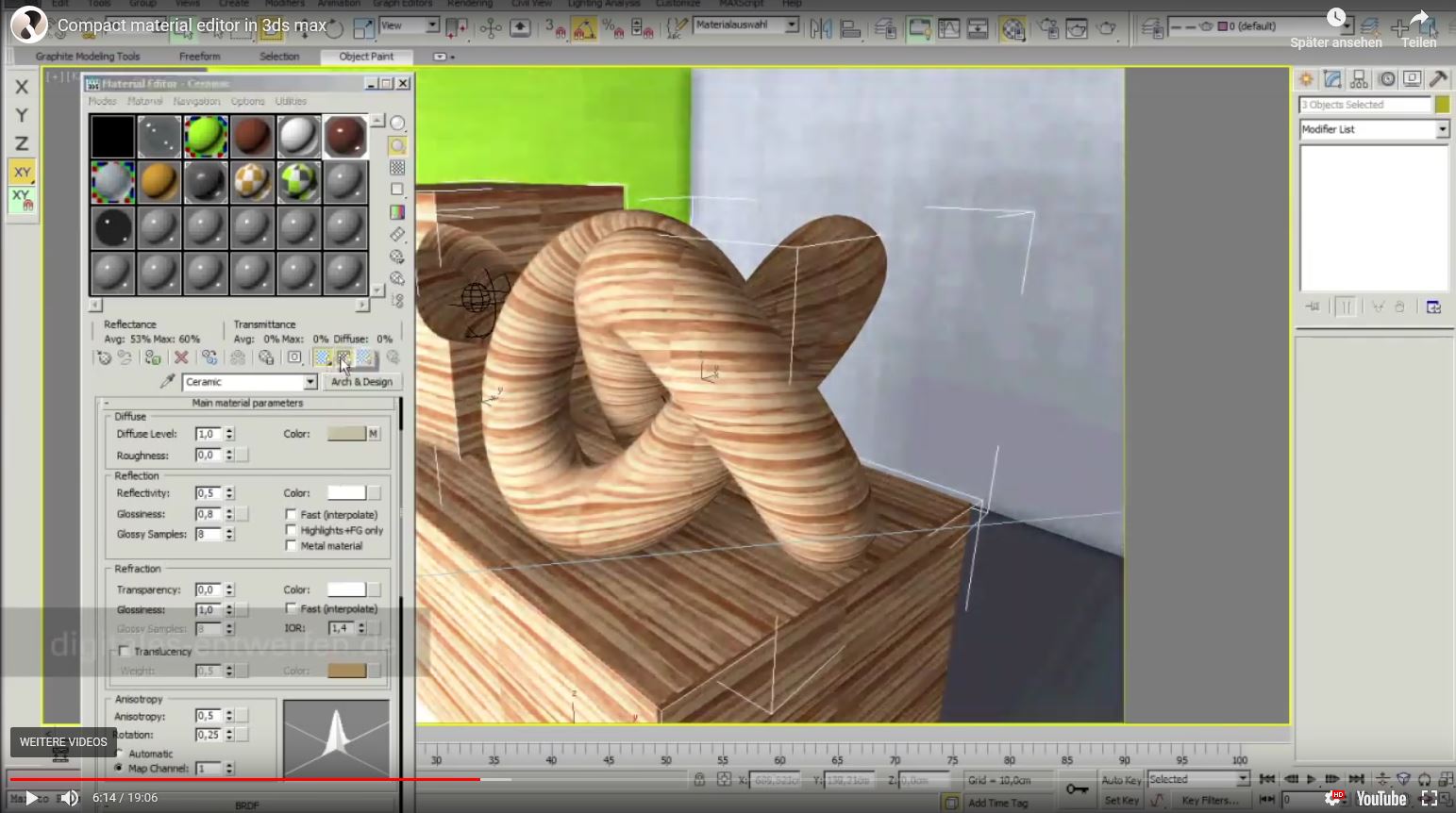 Designstrategies - Compact material editor in 3ds max (German language)