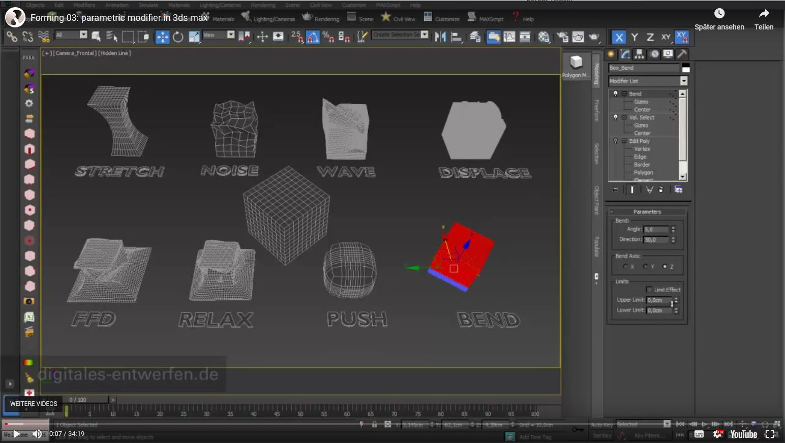Designstrategies - FFD-Modifier – “Freeform Design” Modifier