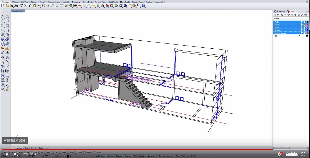 Designstrategies - Plan drawings in Rhino by Ruben Borup