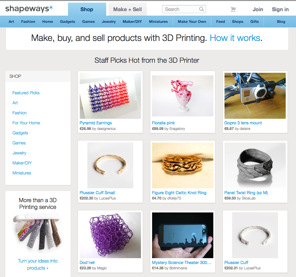 Designstrategies - Shapeways 3D Printing & the Culture of Creativity