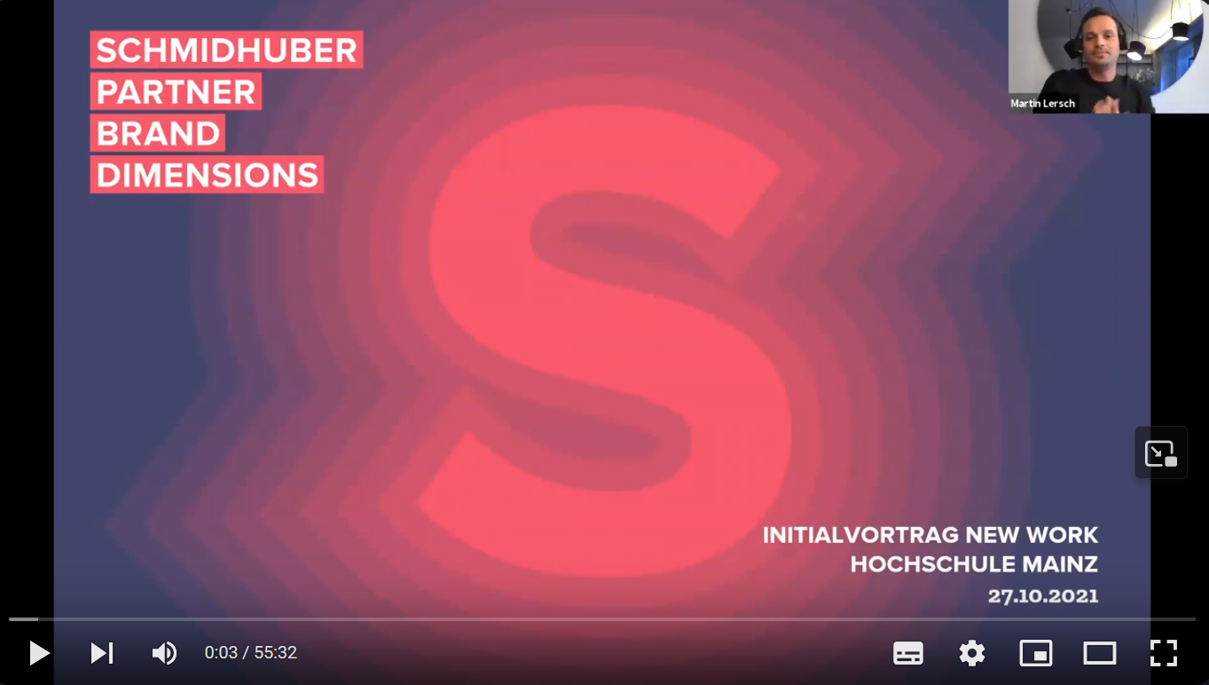 Designstrategies - Vortrag Schmidhuber | Vortrag Martin Lersch: NewWork